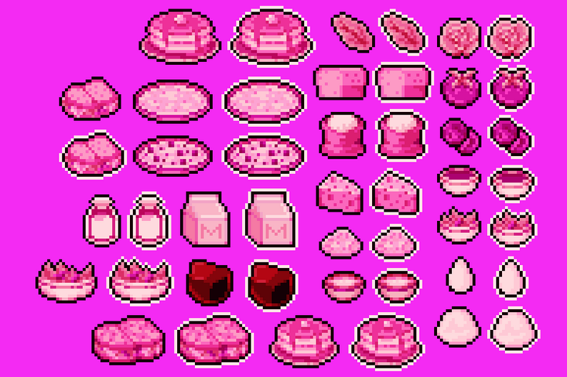 Pixel Art Food by raaee