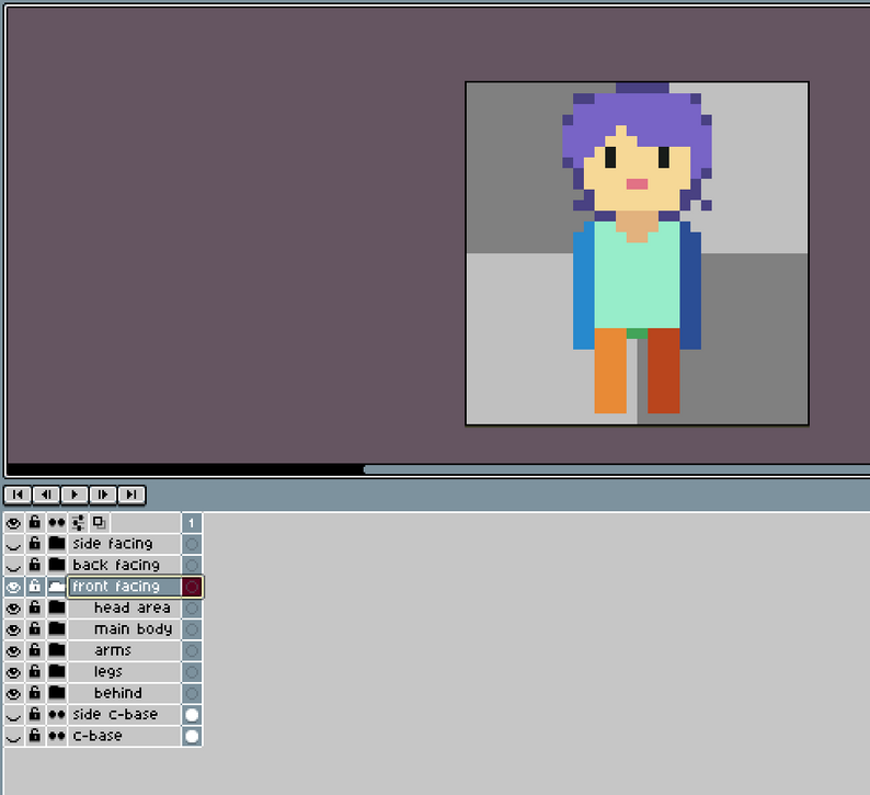 Aseprite character base for learning how to separate joints when making ...