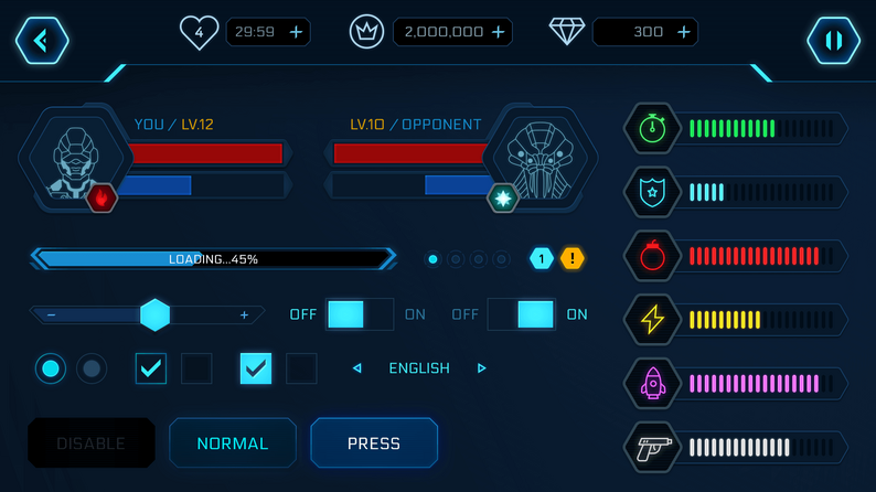 GUI - SciFi Blue by LAYERLAB