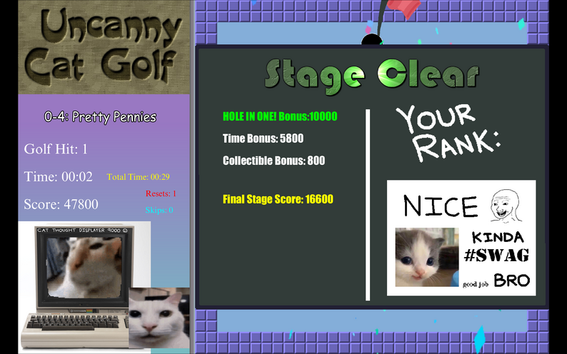 Uncanny Cat Golf by SH2K (SlappyHappy2000)