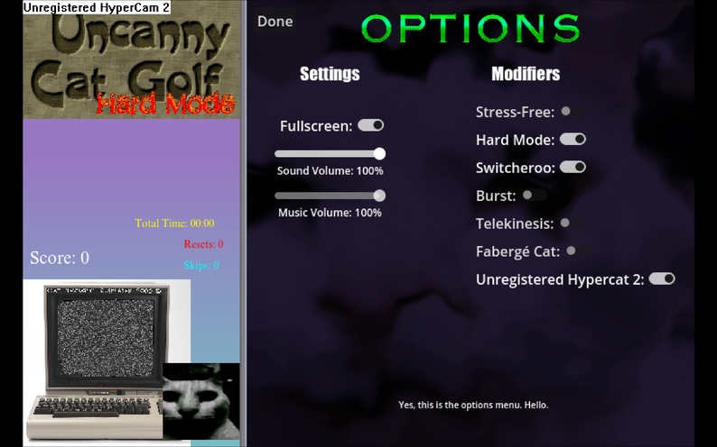 Uncanny Cat Golf by SH2K (SlappyHappy2000)