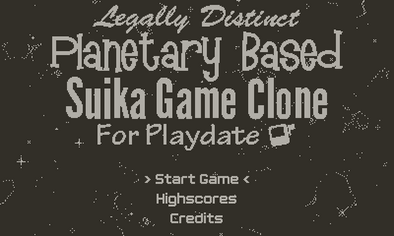 Legally Distinct, Planetary Based, Suika Game Clone for Playdate by Tom ...