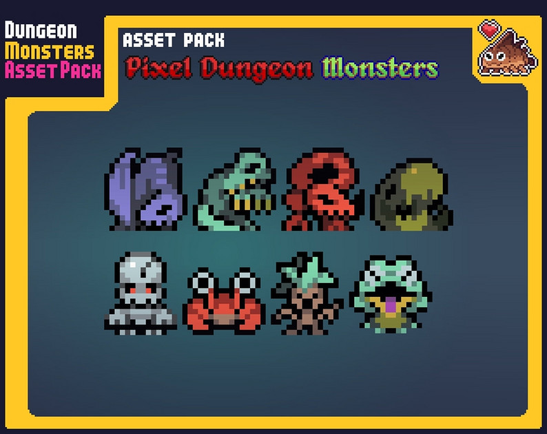 Dungeons Monsters HUGE Pack 16x16 by Beowulf