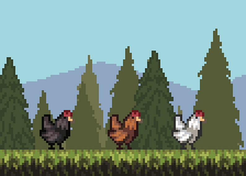 Pixel Art Farm Animals - 2D Sidescroller by GandalfHardcore