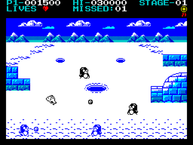Penguin Attack (ZX Spectrum 48K / 128K) by Pat Morita Team