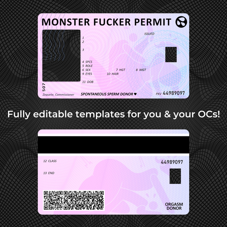 Build Your Own Monster Fucker Permit by Zoquete
