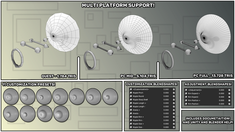 [VRChat Asset] Nipple Prefab V3 by Koyoinu