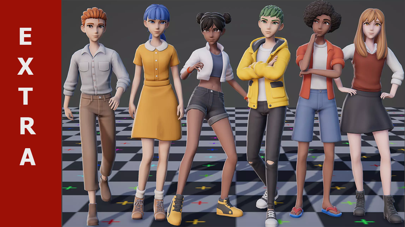 Stylized Modular Characters by TajSensei