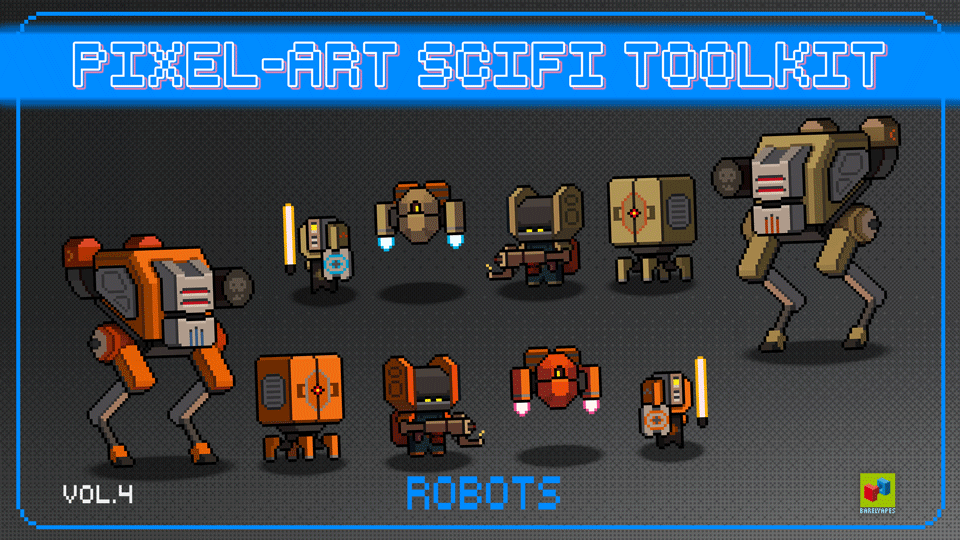 Update_02: General fixes - Pixel-Art SciFi Toolkit Vol.4: Robots by ...