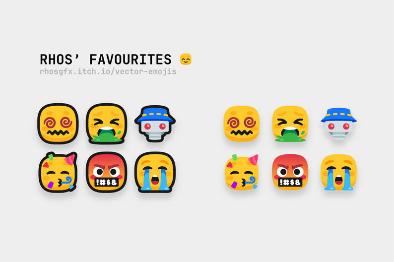 [FREE] Vector Emojis by RhosGFX