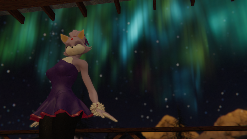Blaze the Cat VRChat Avatar (Warfaremachine Port) by Riolu Kidd