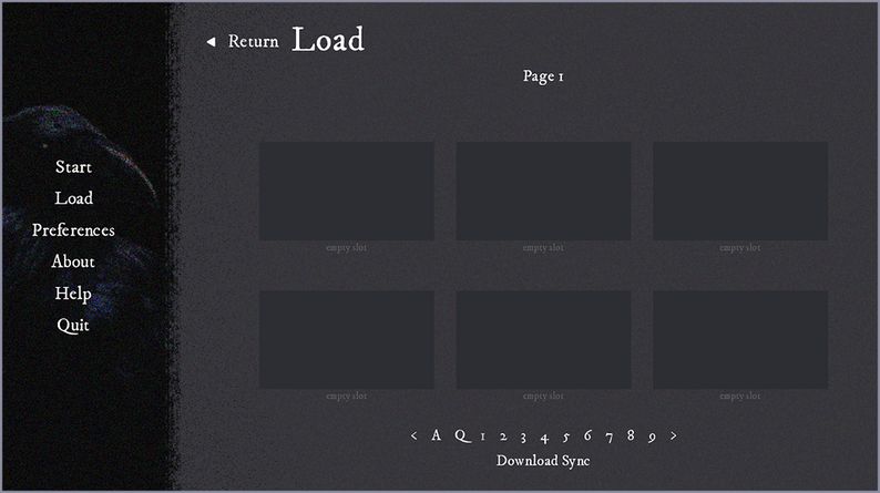 Ren'Py Static Horror GUI Theme by __ess__ VN Assets