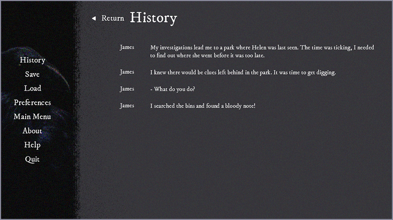 Ren'Py Static Horror GUI Theme by __ess__ VN Assets