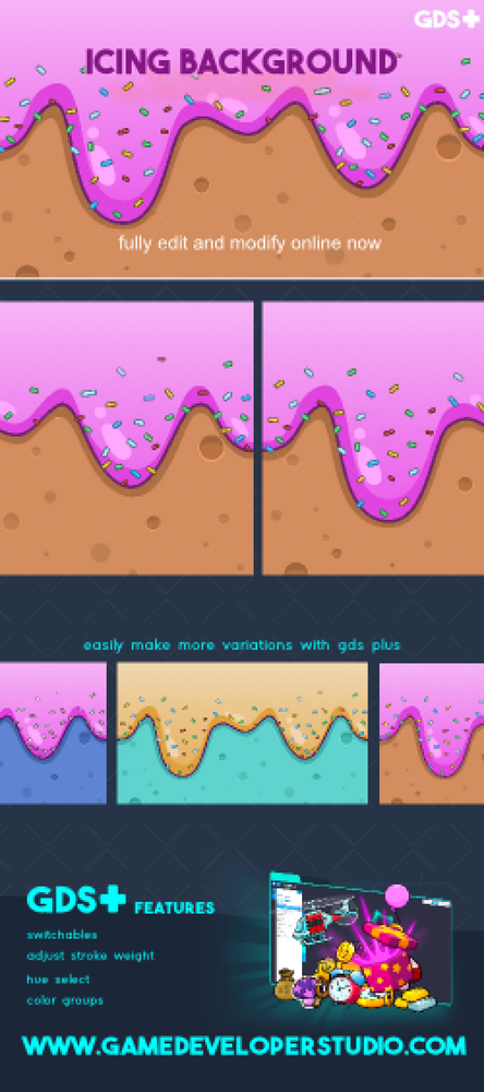 Icing background by Robert Brooks - gamedeveloperstudio.com