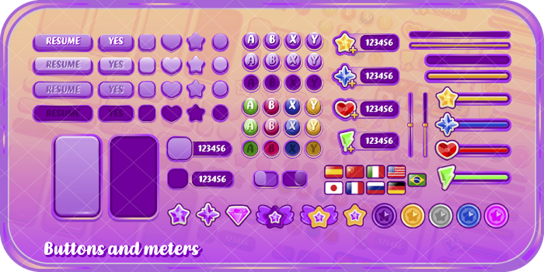 Cute Fantasy UI by GabrielaTot