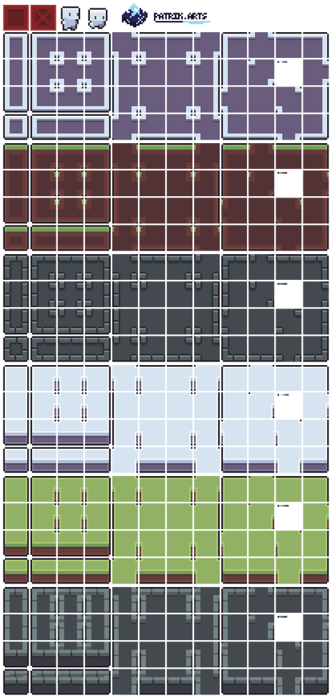Tileset Templates (16x16) [FREE] by Patrik Arts