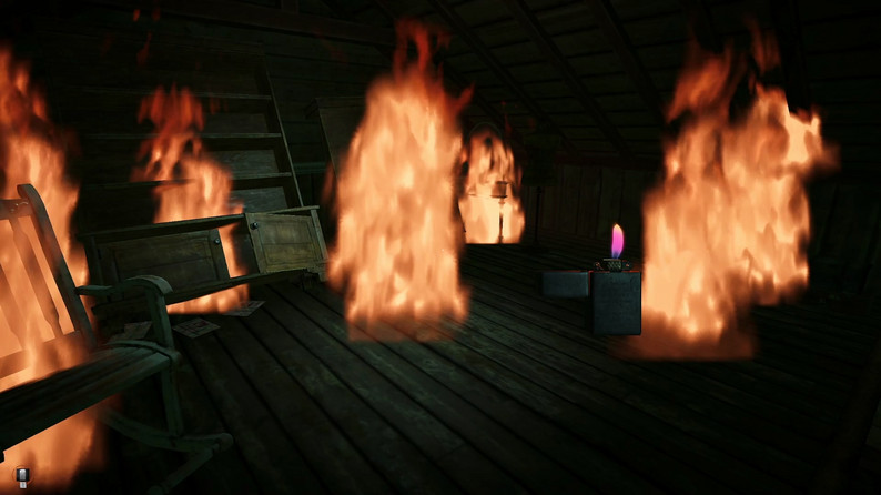 A house on fire by Yahaha Horror