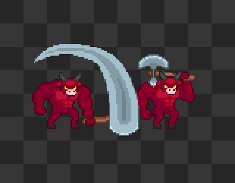 Boss Minotaur Sprites [Rogue Adventure] by ELV Games