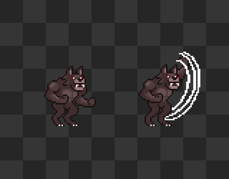 Boss Werewolf Sprites [Rogue Adventure] by ELV Games