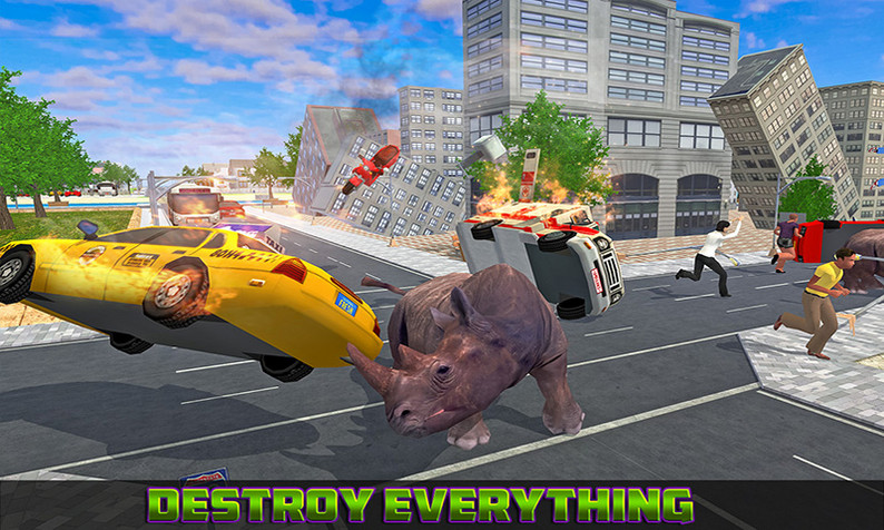 Wild Rhino City Rampage by Tap2action