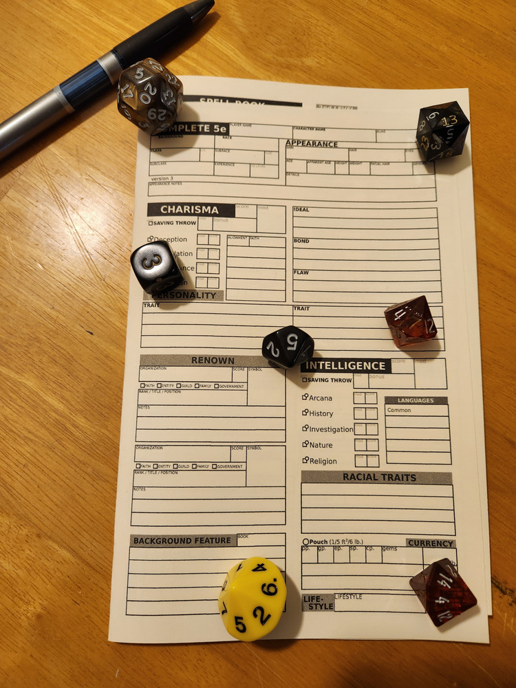 Complete 5e Character Sheet by burns_tabletop