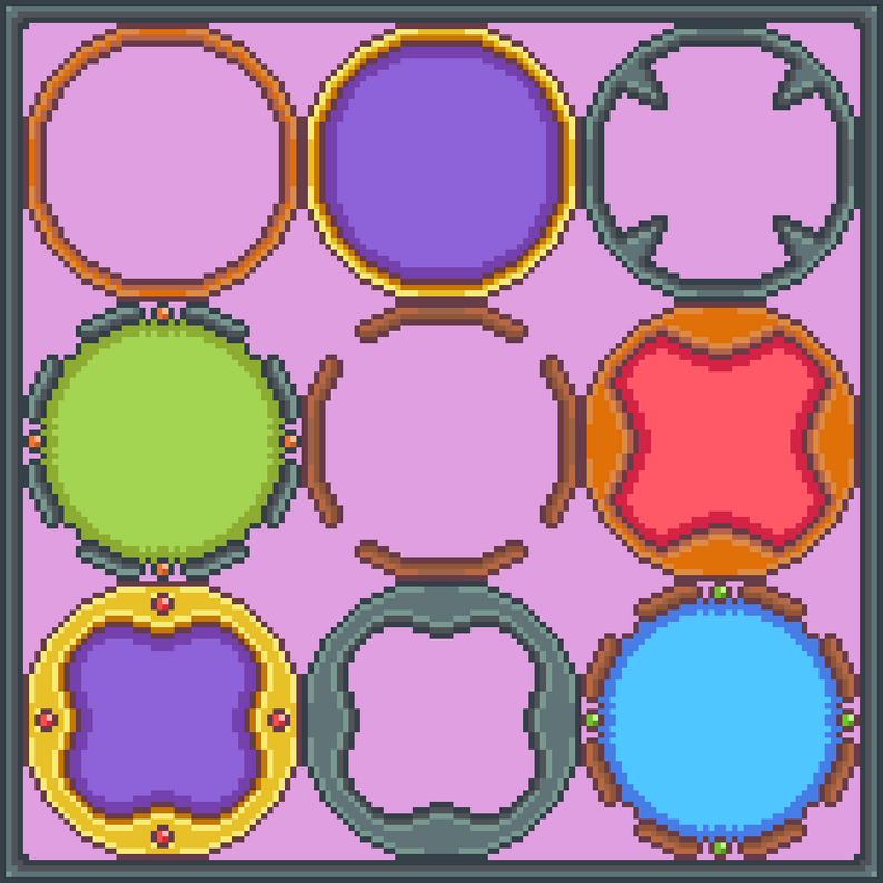 Sain's Retro Rounded UI Frames Asset Pack by SainguinPixels