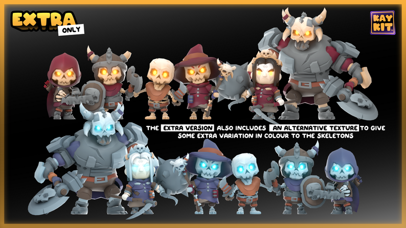 KayKit - Character Pack : Skeletons by Kay Lousberg