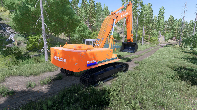 FS22: OldGen Deere/Hitachi Excavator Pack by LL Logging