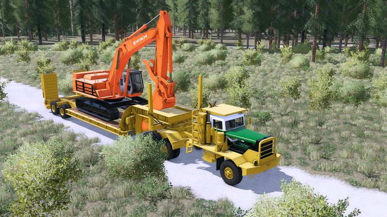 FS22: OldGen Deere/Hitachi Excavator Pack by LL Logging