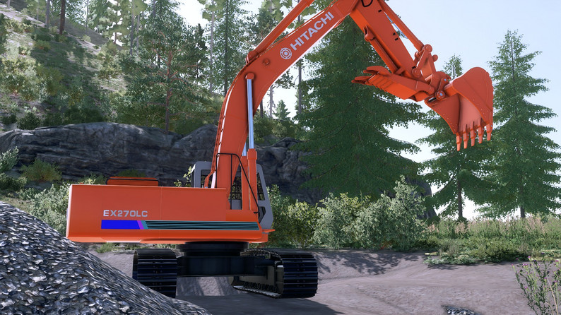FS22: OldGen Deere/Hitachi Excavator Pack by LL Logging
