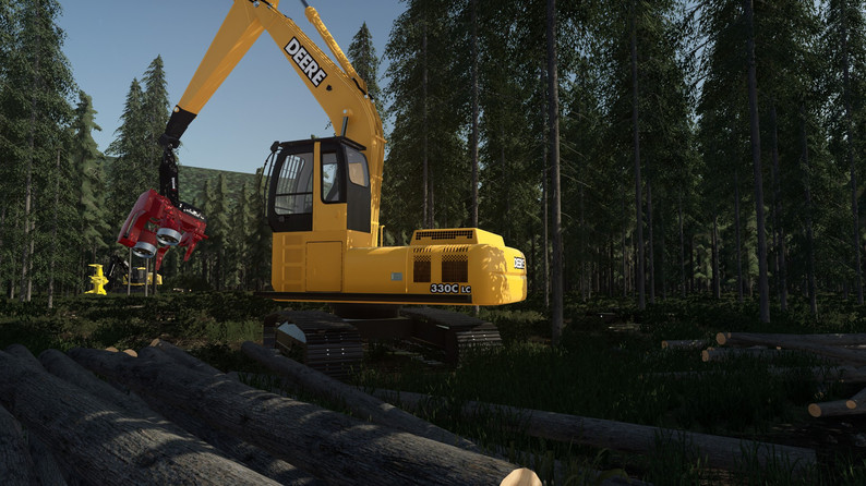 FS22 John Deere 330CLC Log Loader Conversion by LL Logging