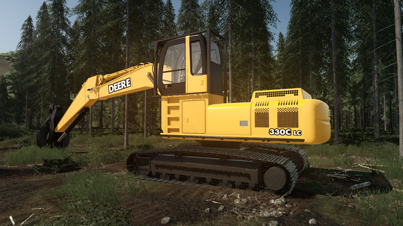 FS22 John Deere 330CLC Log Loader Conversion by LL Logging