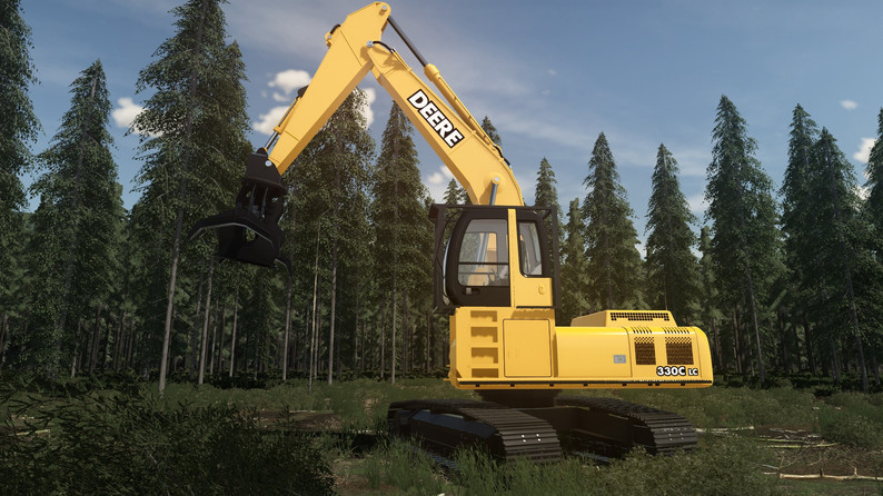 FS22 John Deere 330CLC Log Loader Conversion by LL Logging