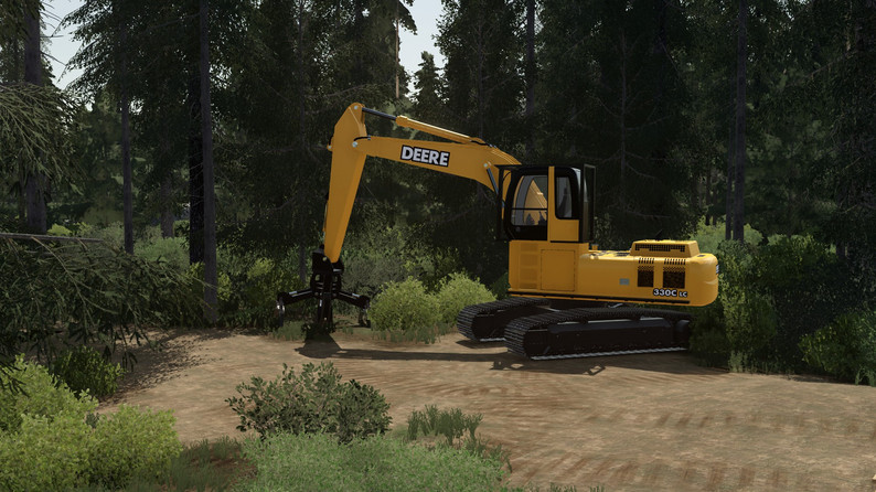 FS22 John Deere 330CLC Log Loader Conversion by LL Logging