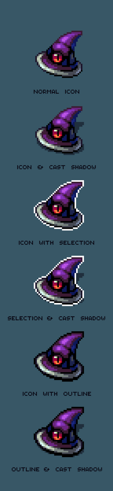 Pixel Fantasy RPG Wizard Icons 32×32 by Thomas Feichtmeir "Cyangmou"