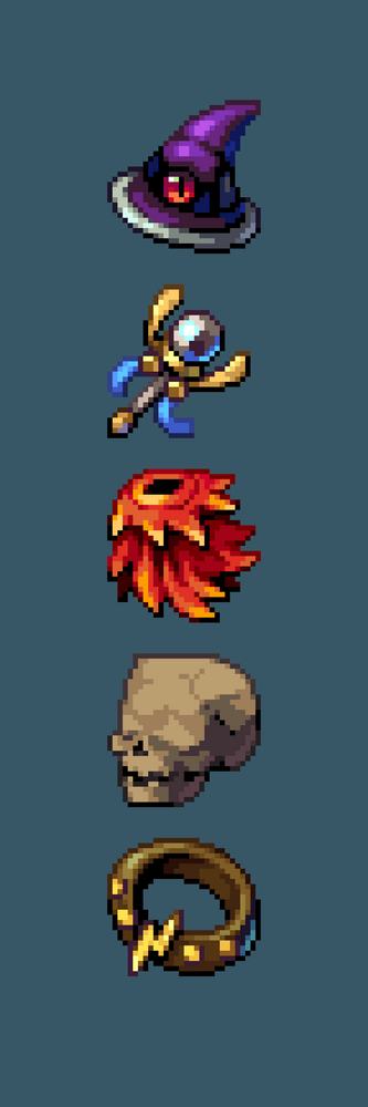 Pixel Fantasy RPG Wizard Icons 32×32 by Thomas Feichtmeir "Cyangmou"