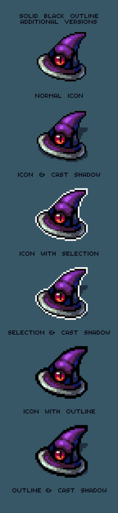Pixel Fantasy RPG Wizard Icons 32×32 by Thomas Feichtmeir "Cyangmou"