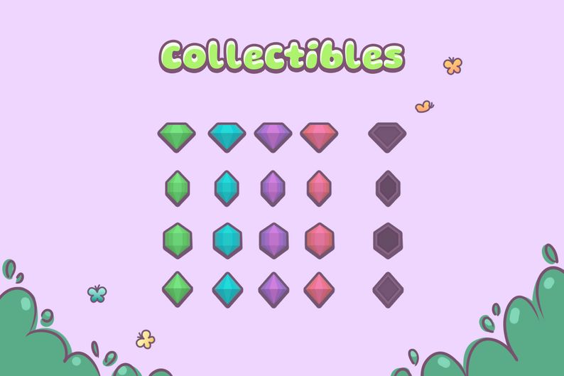 🌸 GARDEN COZY KIT UI/GUI buttons and icons by mandinhart