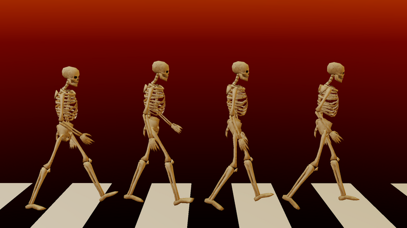 PSX Skeleton Character by Vinrax