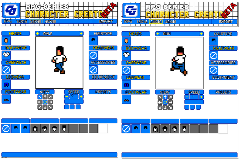 RPG Series Character Creator 8 Bit by chasersgaming