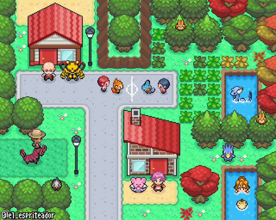 New Snow Tileset - Pokemon DS Style Tileset by El Espriteador
