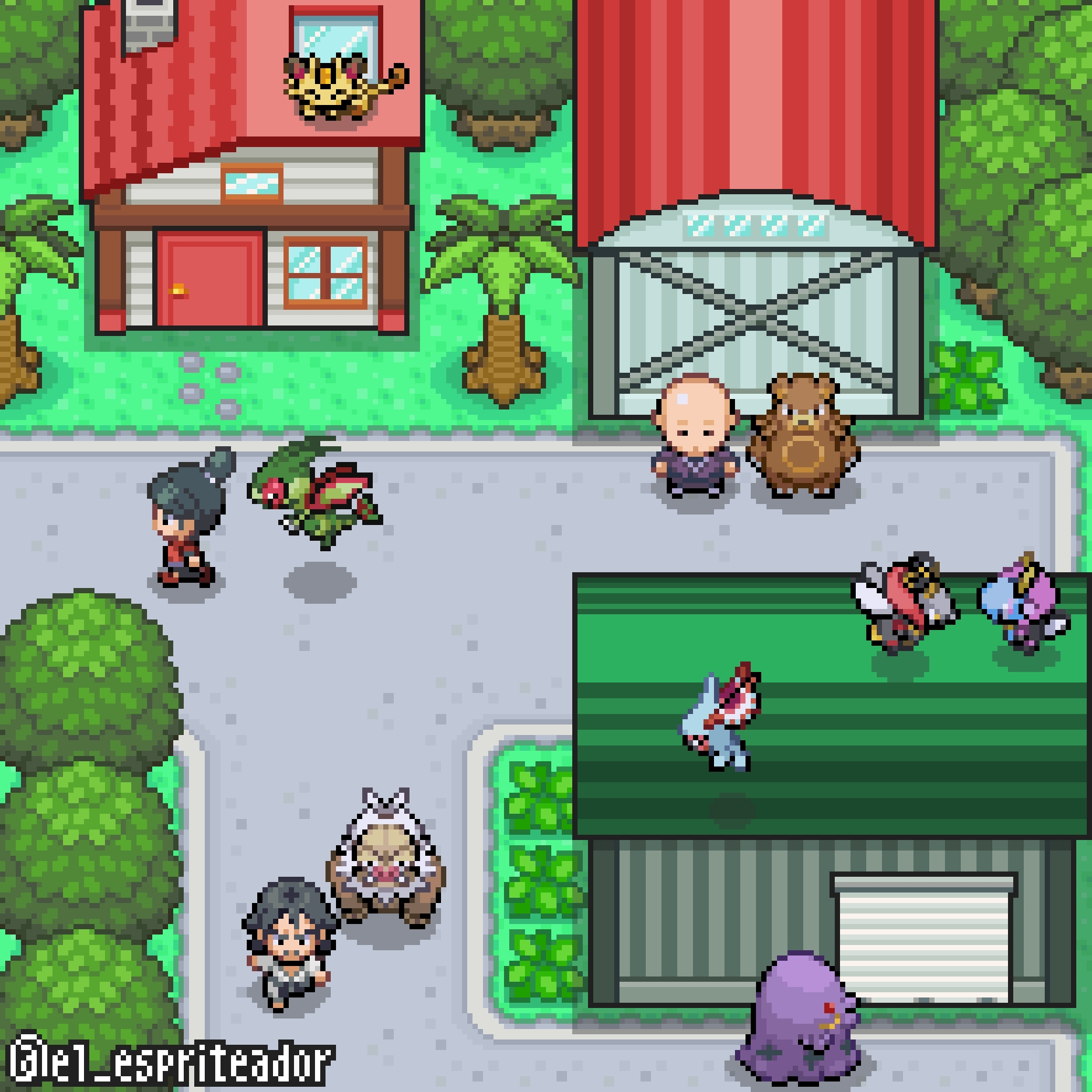 Pokemon DS Style Tileset by El Espriteador