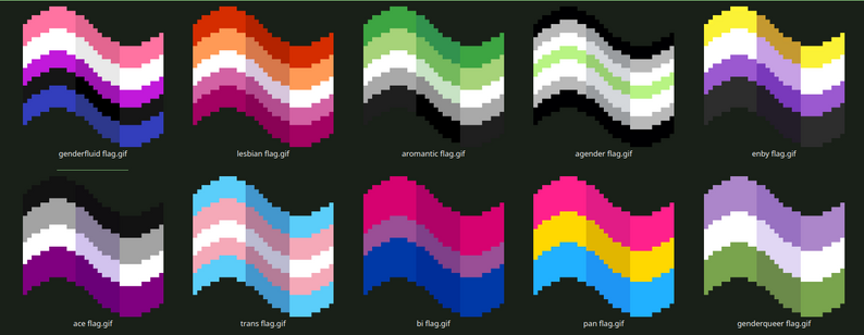 Pixel Pride Flags by catshaped