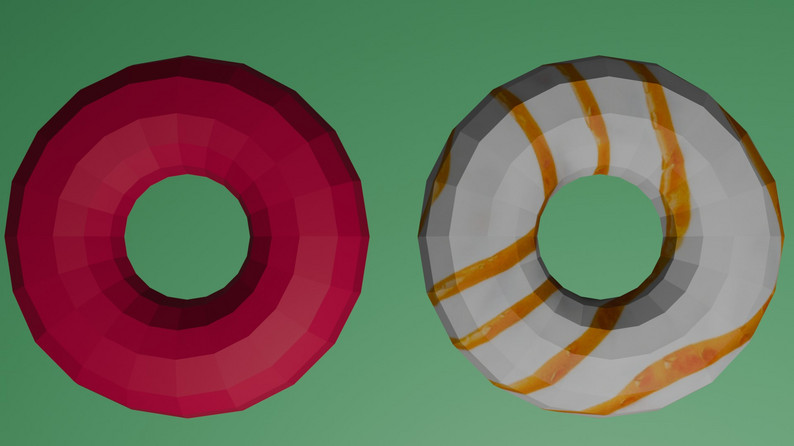 8 Low poly doughnuts - donuts by nocturnalskeleton