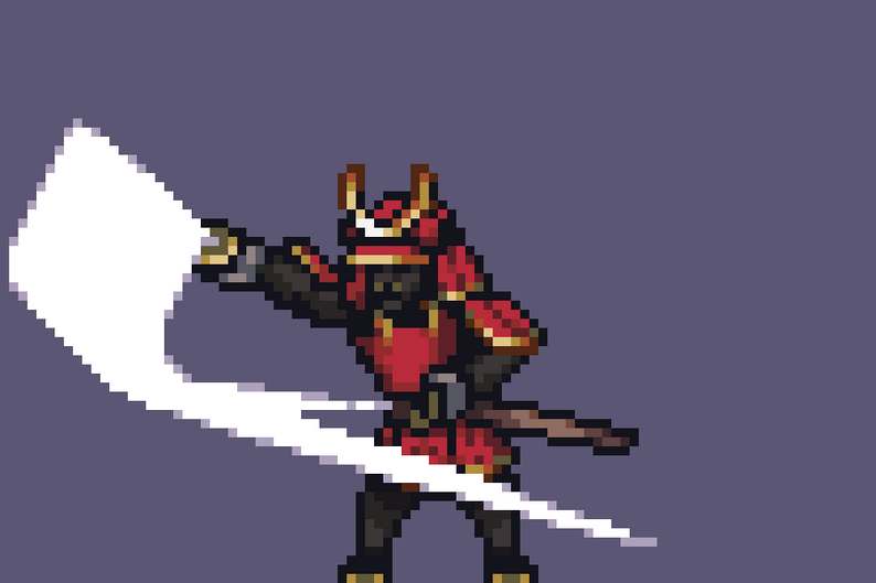 Pixel Art Samurai Character - 2D Sidescroller by GandalfHardcore