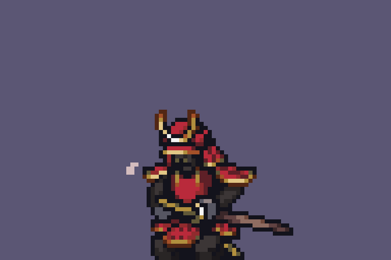 Pixel Art Samurai Character - 2D Sidescroller by GandalfHardcore
