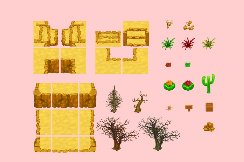 Desert - Free Top Down Tileset by ludicarts