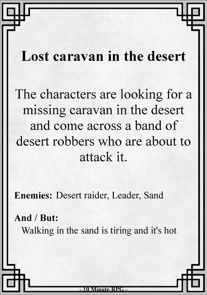 10 Minute RPG by RootDwarf Adventures