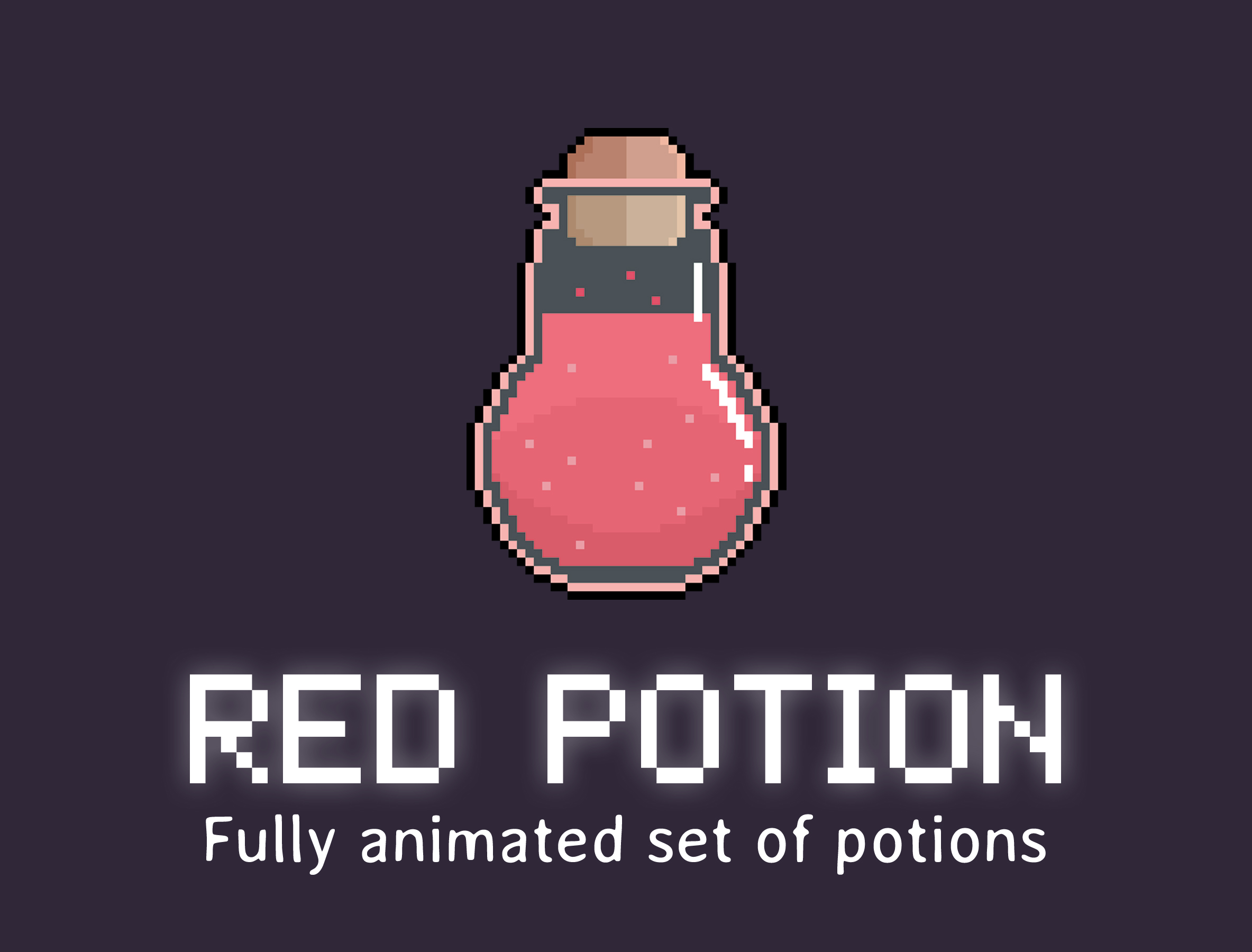 Red Potion (Animated Sprites) by whatneyesore