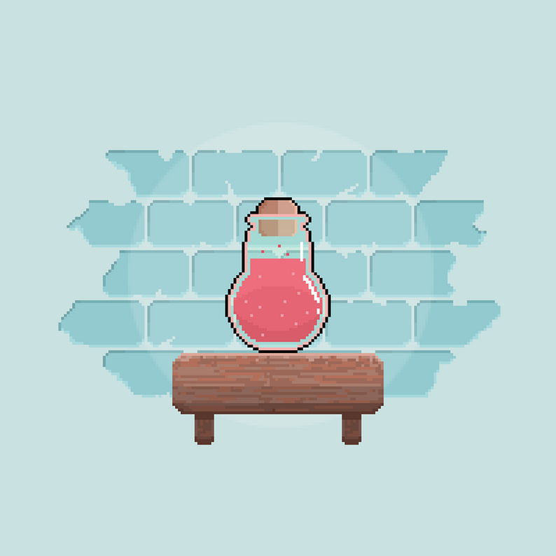 Red Potion (Animated Sprites) by whatneyesore